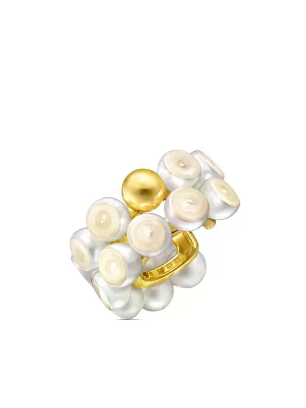 TASAKI 18kt Yellow Sliced Sphere Pearl Ear Cuff - Gold