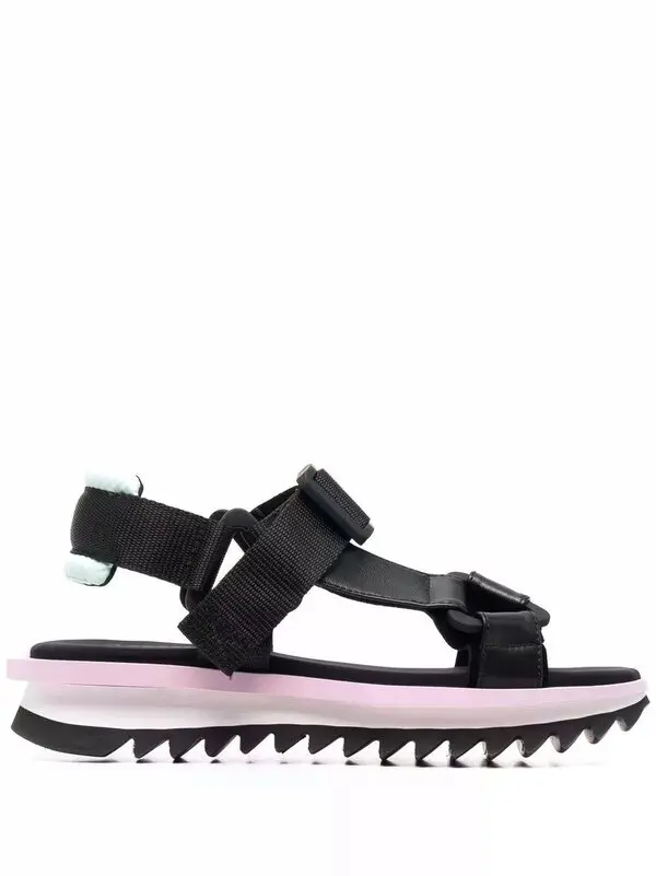 GREY MER Chunky Buckle-fastening Sandals - Black
