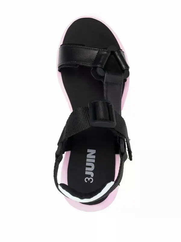 GREY MER Chunky Buckle-fastening Sandals - Black