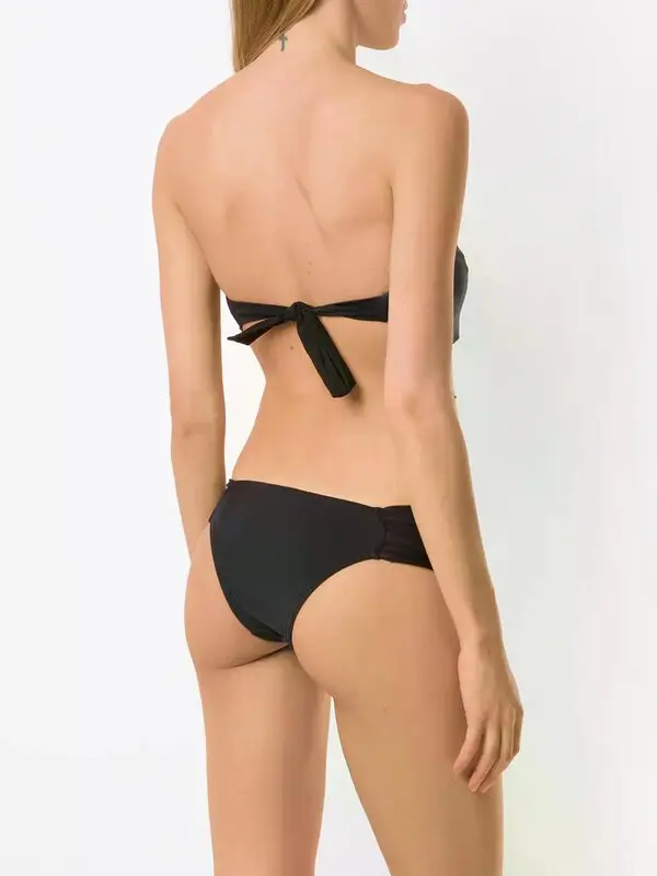 AMIR SLAMA Ruched Print Bikini Set