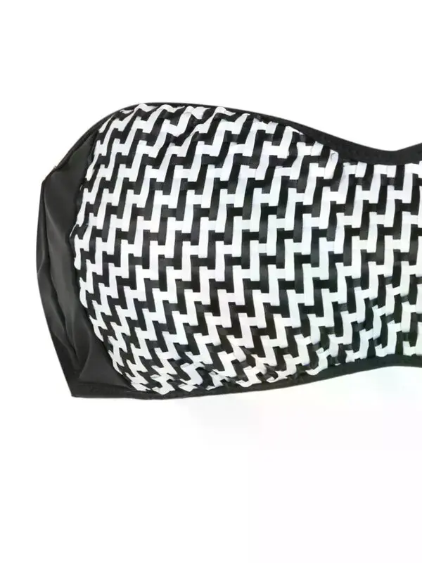AMIR SLAMA Ruched Print Bikini Set