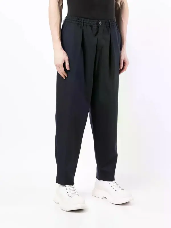 Marni Cropped Tapered Trousers - Blue