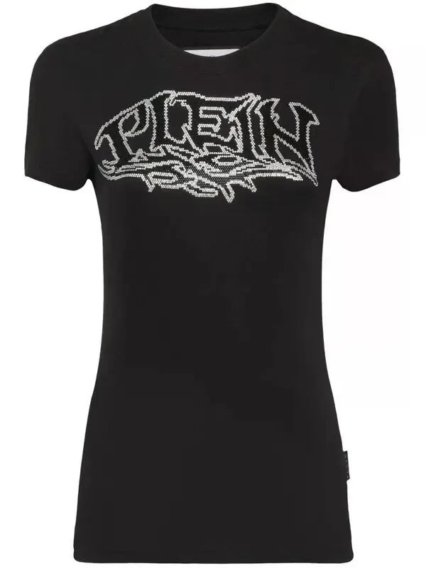 Philipp Plein Logo-embellished Cotton T-shirt - Black
