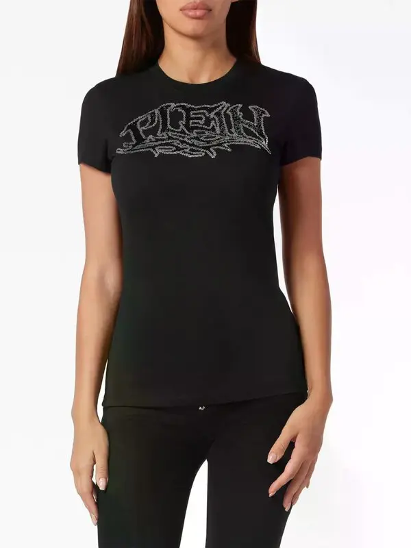 Philipp Plein Logo-embellished Cotton T-shirt - Black