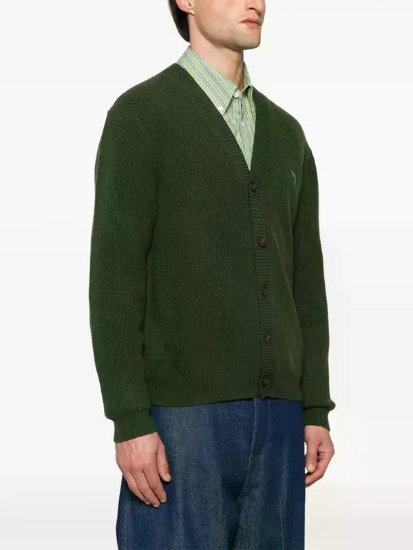 Maison Kitsuné Fox-patch Cardigan - Green