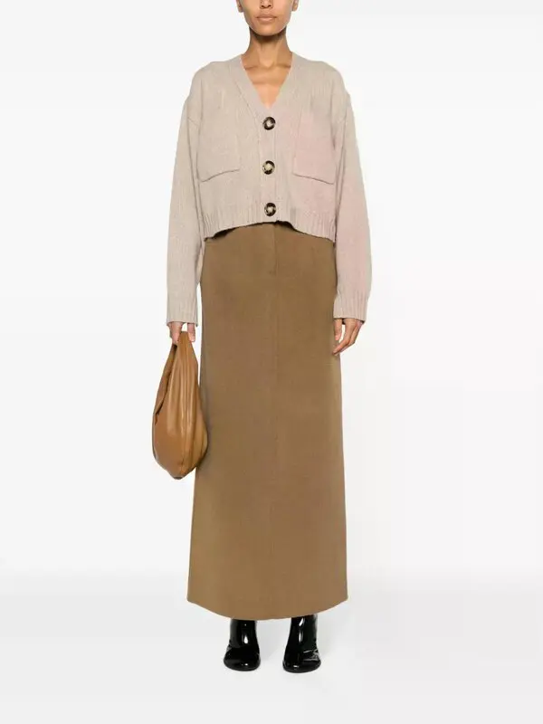Proenza Schouler Cropped Cashmere Blend Cardigan - Neutrals