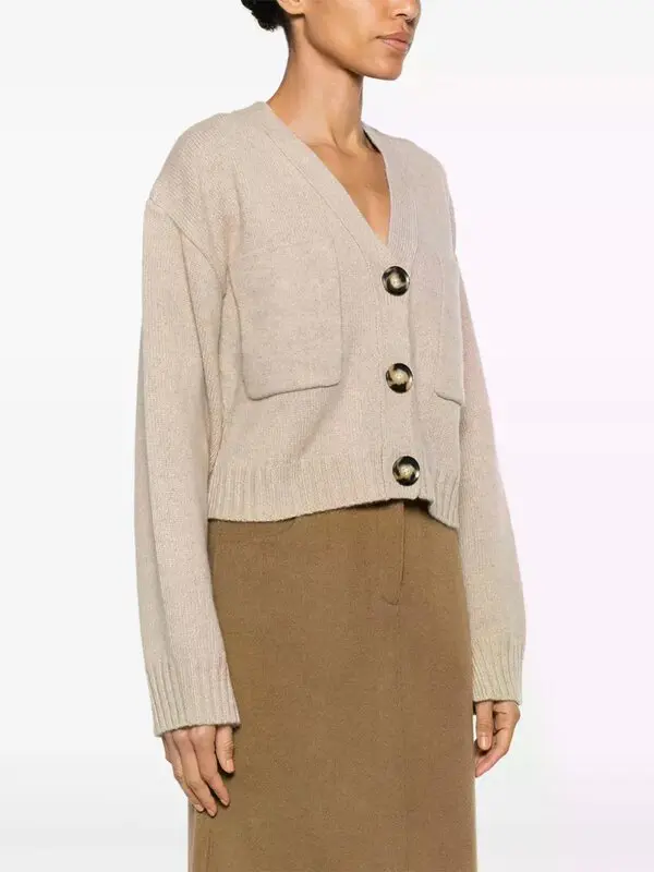 Proenza Schouler Cropped Cashmere Blend Cardigan - Neutrals