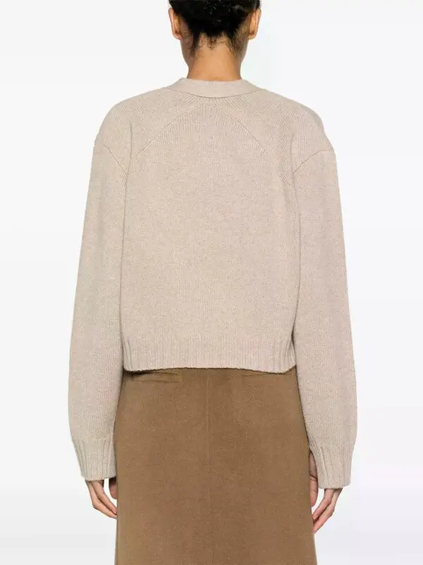 Proenza Schouler Cropped Cashmere Blend Cardigan - Neutrals