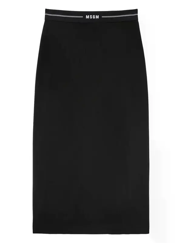 MSGM Logo-band Midi Skirt