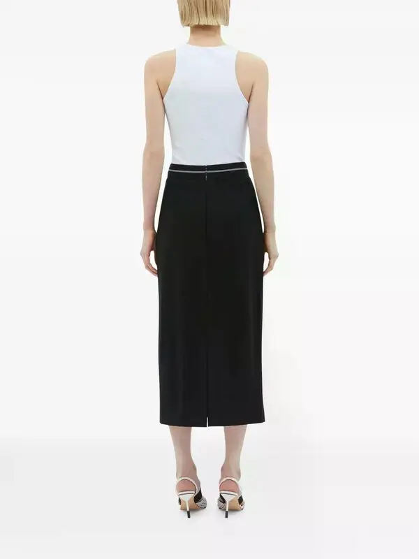 MSGM Logo-band Midi Skirt