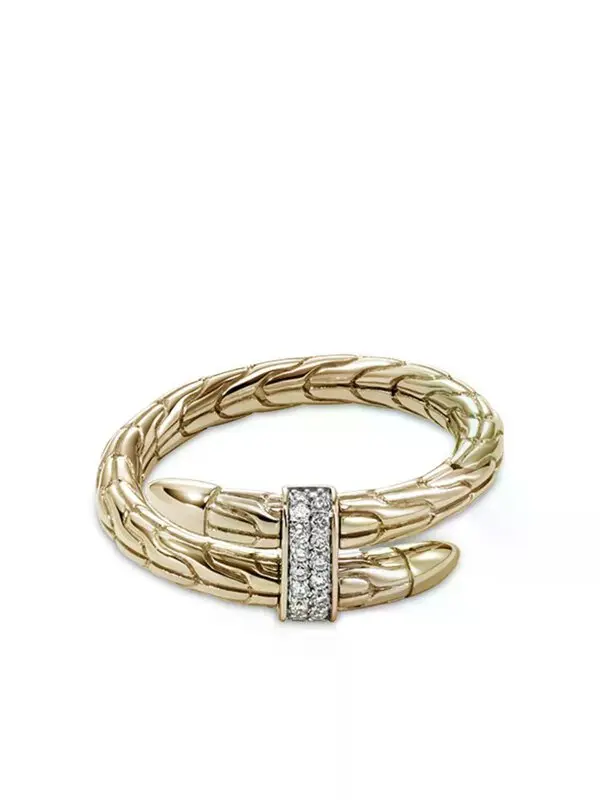 John Hardy 14kt Spear Diamond Ring - Gold