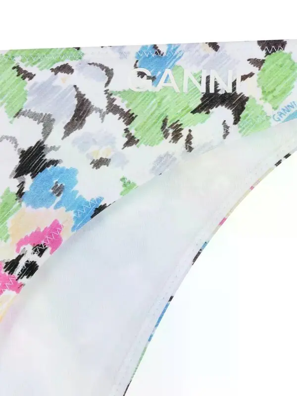 GANNI Floral Pattern Bikini Bottoms