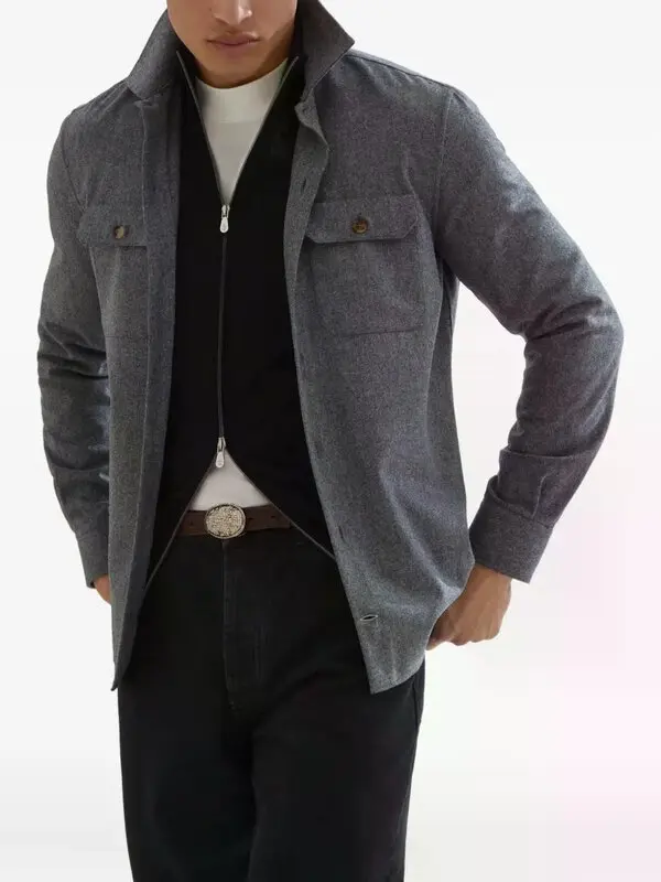 Brunello Cucinelli Zip-up Knitted Cashmere Jumper