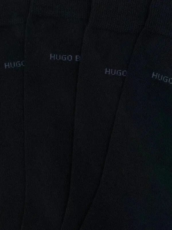 BOSS Logo-print Socks - Blue