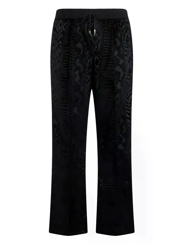 Roberto Cavalli Animal-print Track Pants - Black