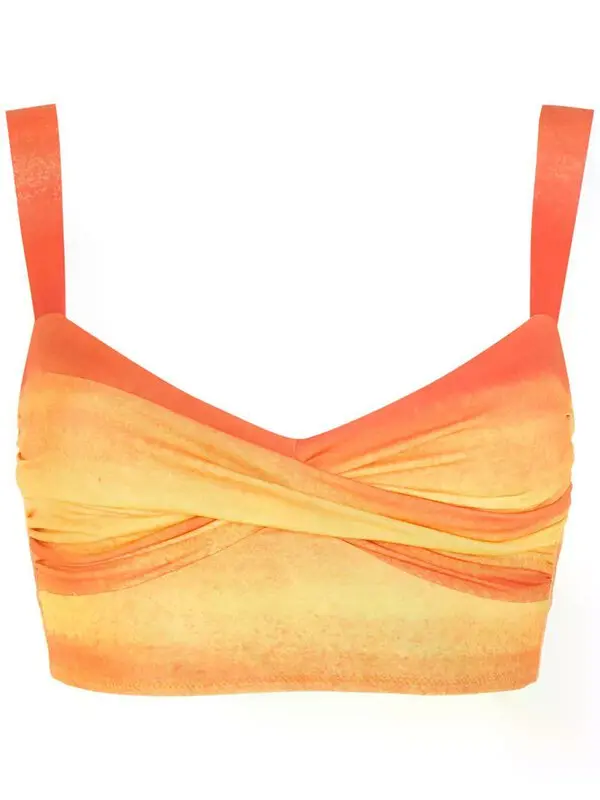 AMIR SLAMA Printed Cropped Top