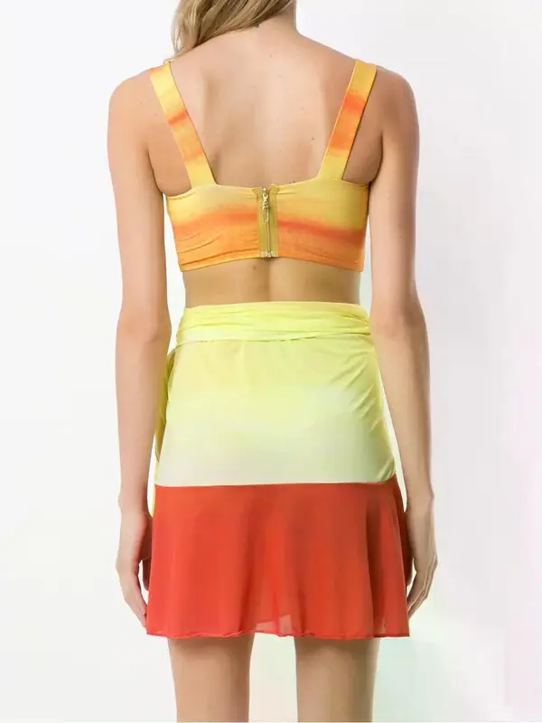 AMIR SLAMA Printed Cropped Top