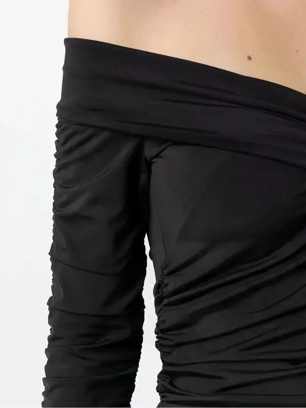 AMIR SLAMA Ruched Long-sleeves Bodysuit