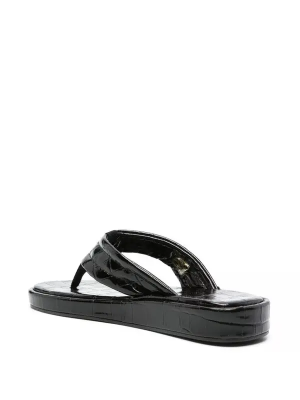 Coperni Crocodile-embossed Leather Flip Flops
