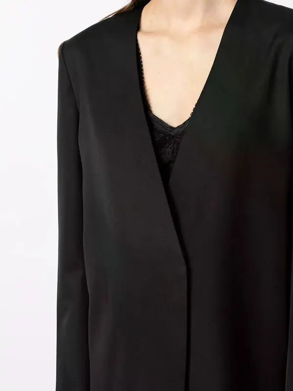 Goen.j Silk-wool Blend Wrap Blazer