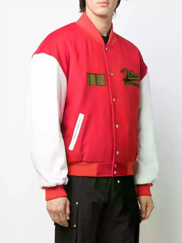 VTMNTS Embroidered Logo Bomber Jacket - Red