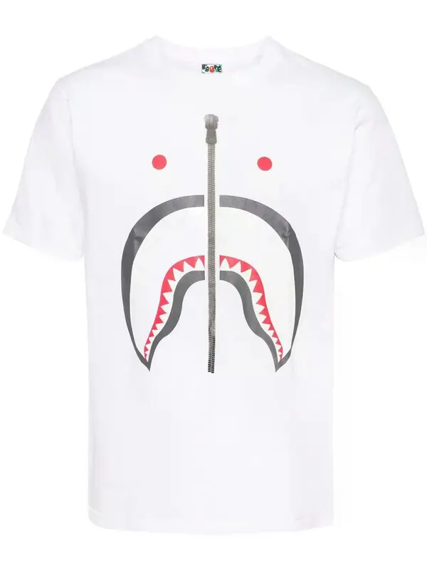 A BATHING APE Shark T-shirt - White