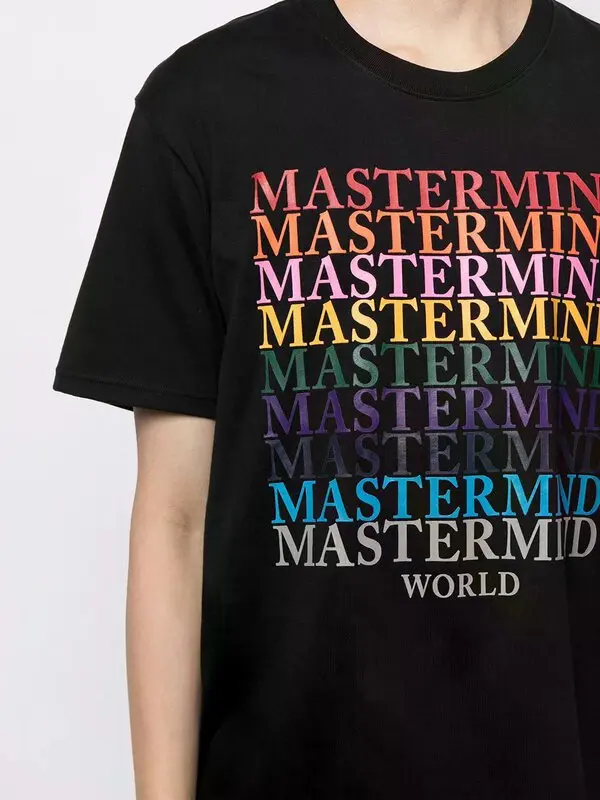 MASTERMIND WORLD Multi-logo Print T-shirt - Black