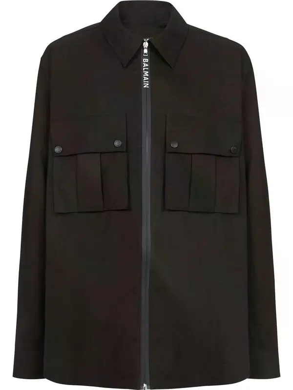 Balmain Zip-up Cotton Shirt