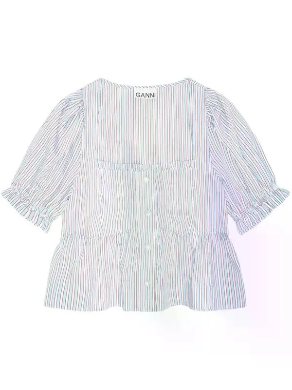 GANNI Striped Blouse