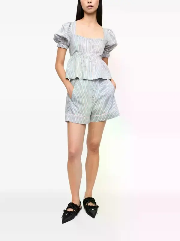 GANNI Striped Blouse