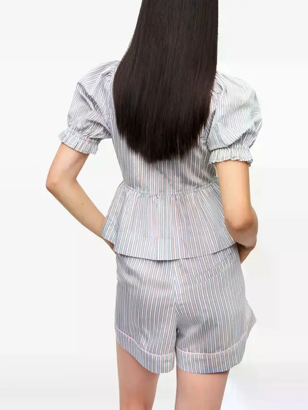 GANNI Striped Blouse