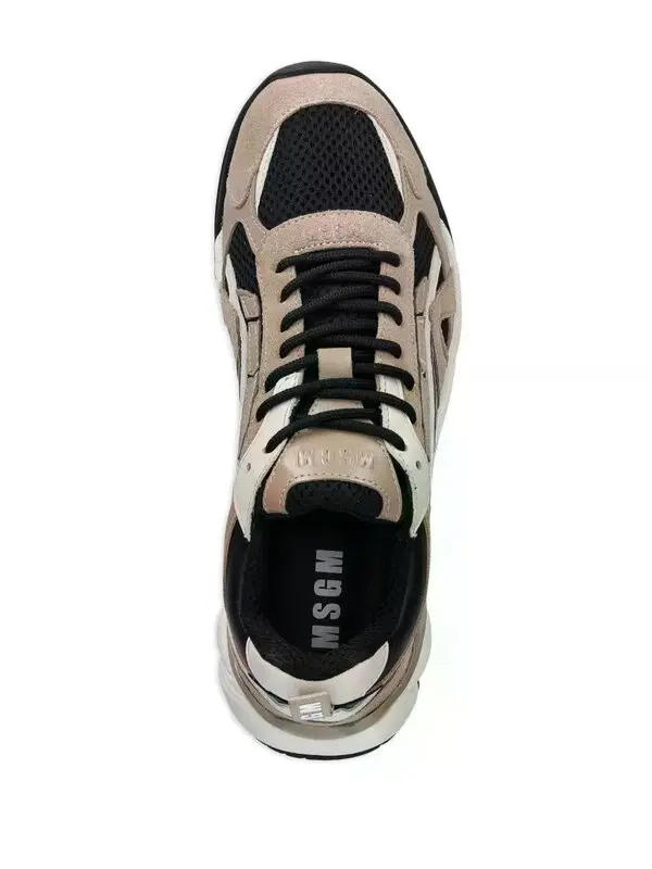 MSGM Panelled Lace-up Sneakers