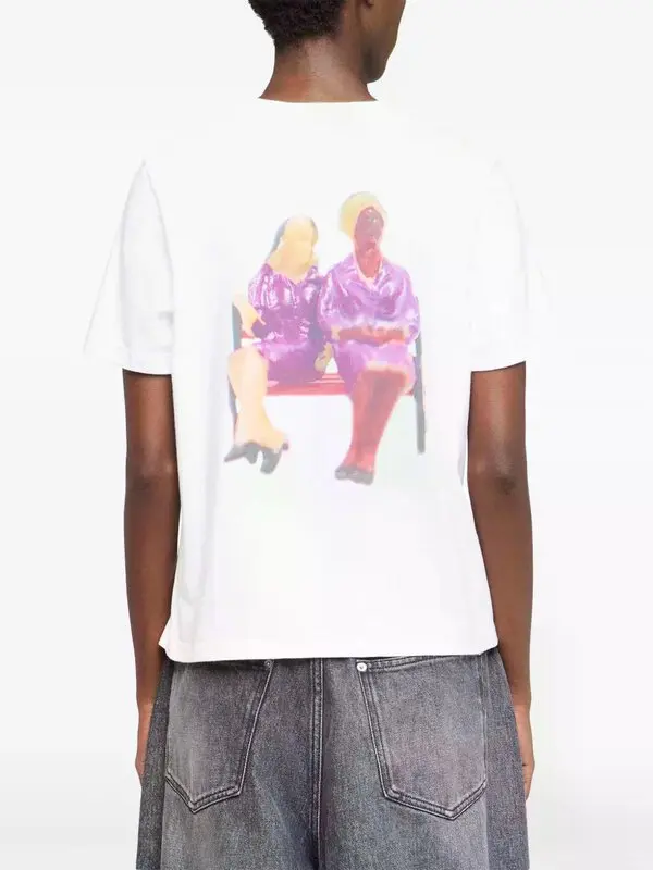 JW Anderson Anchor-embroidered Printed T-shirt