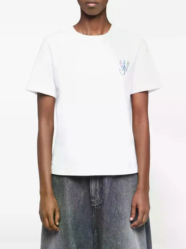JW Anderson Anchor-embroidered Printed T-shirt