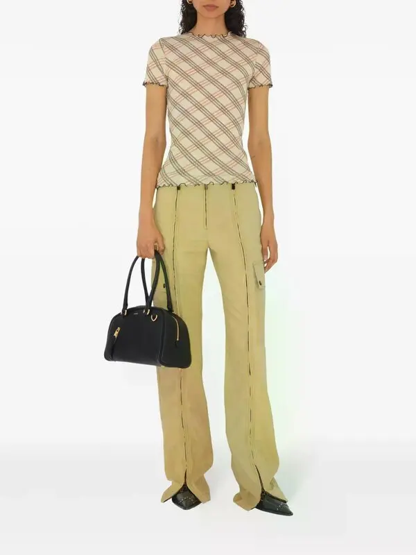 Burberry Check Pattern T-shirt - Neutrals