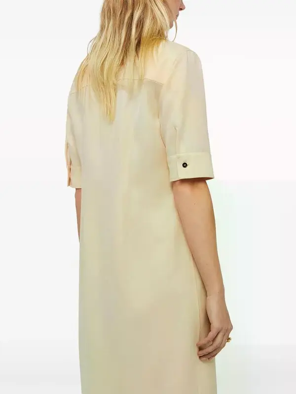 JIL SANDER Wool Gabardine Long Shirt