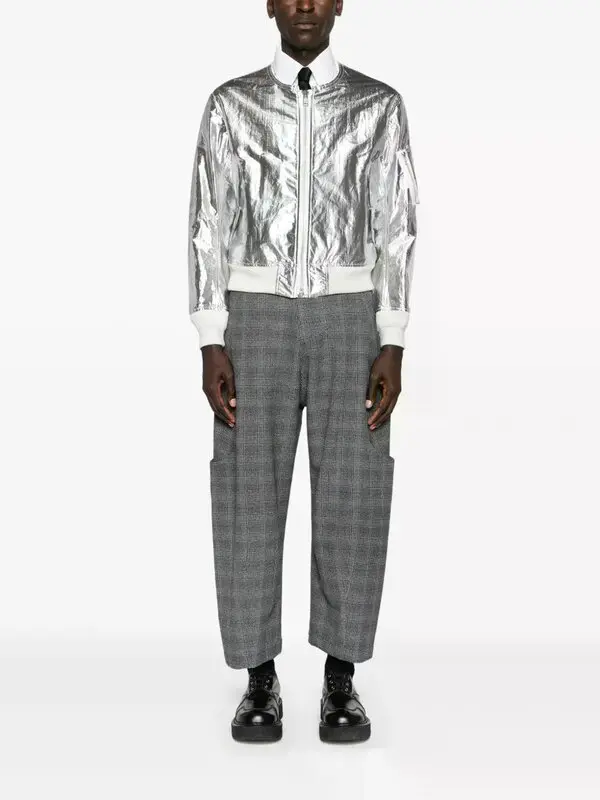 Comme Des Garçons Metallic-finish Bomber Jacket