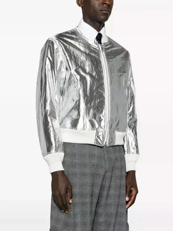 Comme Des Garçons Metallic-finish Bomber Jacket