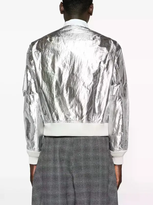 Comme Des Garçons Metallic-finish Bomber Jacket