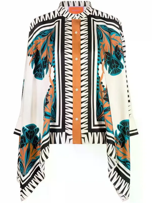 La DoubleJ Foulard-design Shirt - Black
