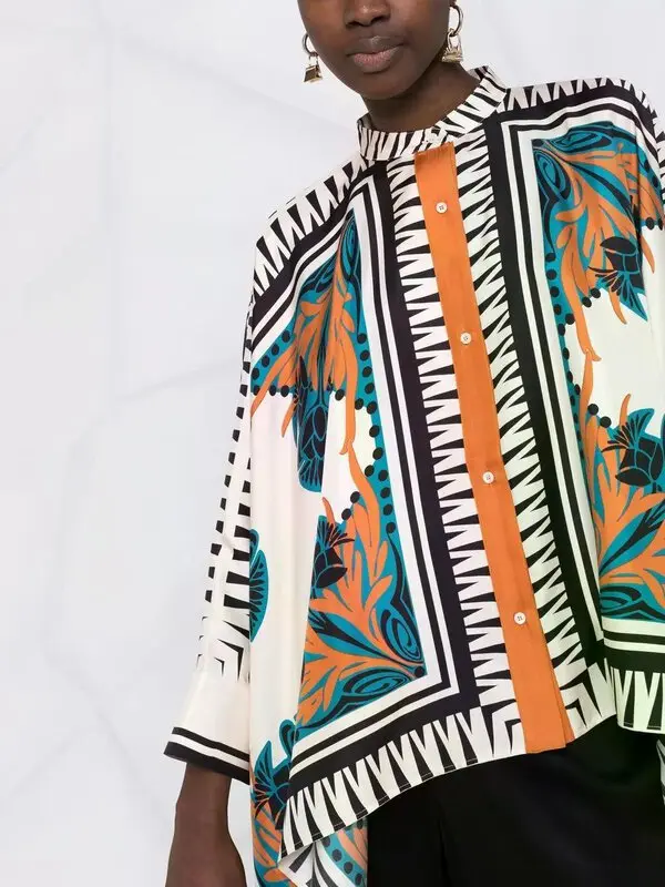 La DoubleJ Foulard-design Shirt - Black