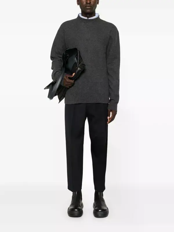 JIL SANDER Crew-neck Wool Jumper - Grey