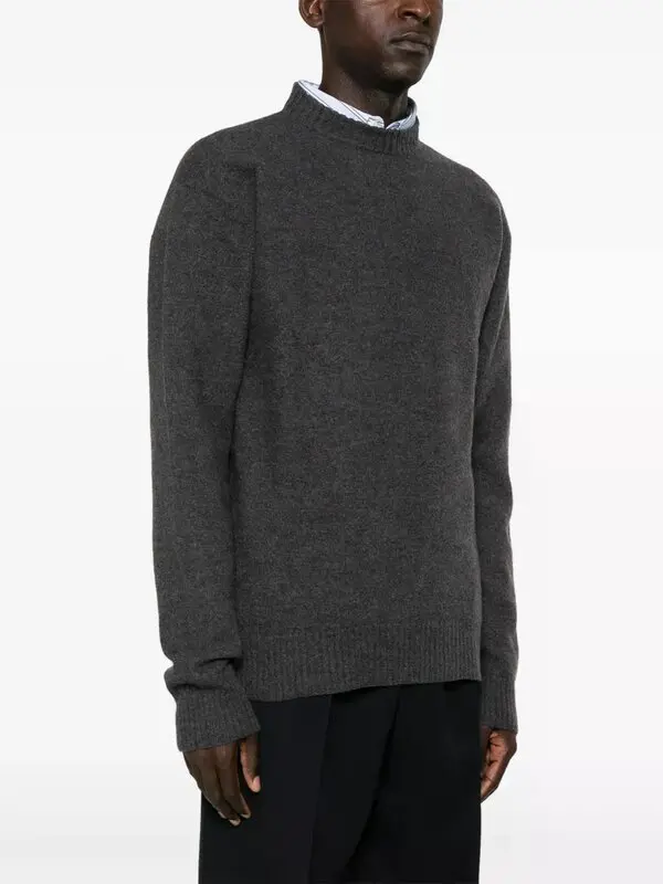 JIL SANDER Crew-neck Wool Jumper - Grey