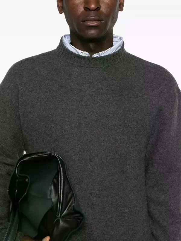 JIL SANDER Crew-neck Wool Jumper - Grey