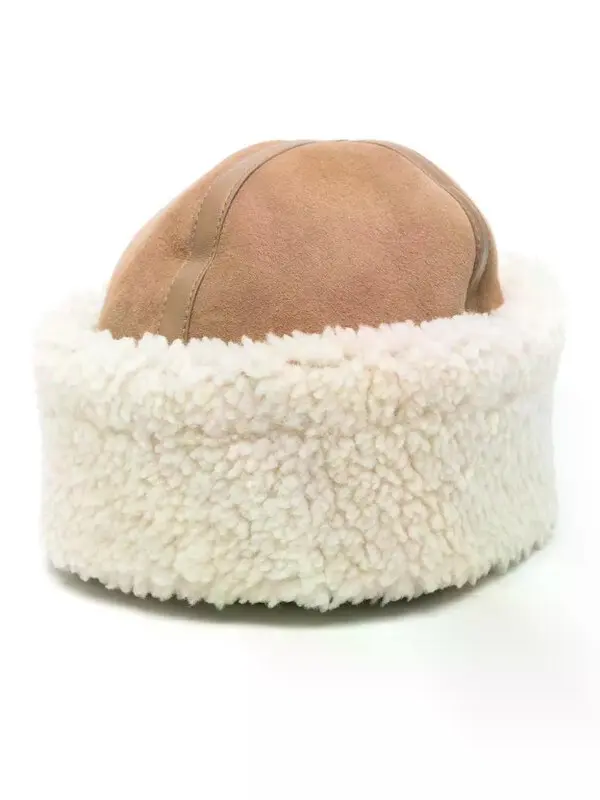 TOTEME Shearling Beanie Hat - Brown