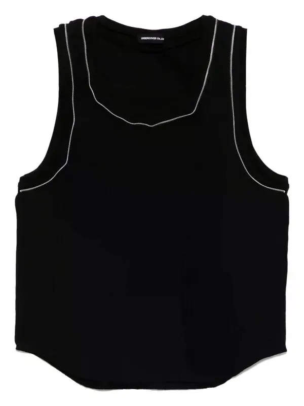 Undercover Cotton Vest With Zip Details