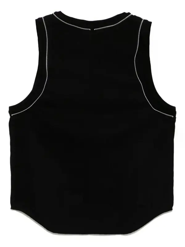 Undercover Cotton Vest With Zip Details