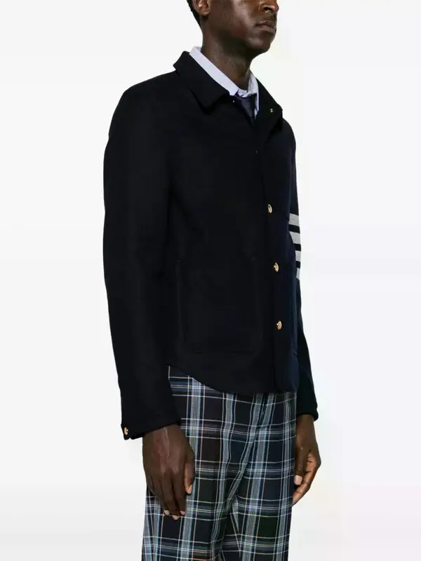 Thom Browne 4-bar Felted Shirt Jacket