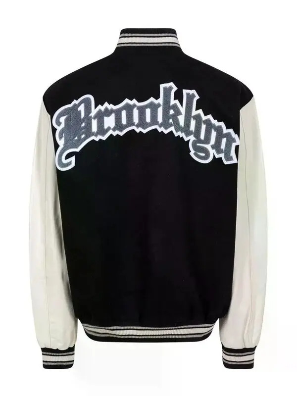 JEFF HAMILTON Brooklyn Nets Bomber Jacket - Grey