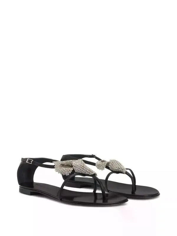 GIUSEPPE ZANOTTI Calla Flower Embellished Sandals